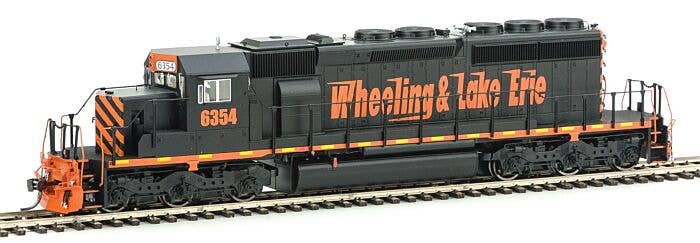 Intermount - EMD SD40-2 w/LokSound & DCC - Wheeling & Lake Erie (black, orange; Speed Lettering ...