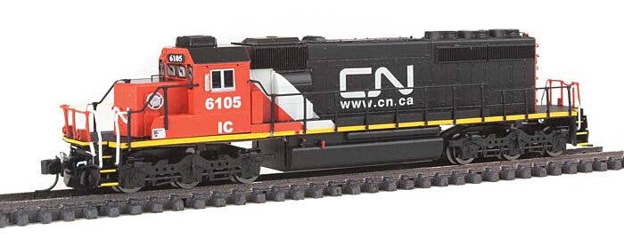 Intermount - EMD SD40-2 w/LokSound & DCC - Canadian National (black, red, white, Website Noodle ...