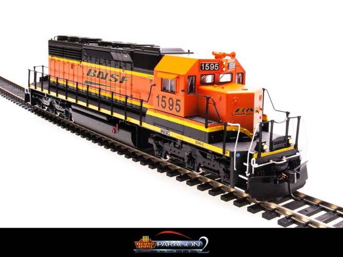 BLI - EMD SD40-2 w/Sound & DCC - Paragon2 - BNSF Railway #1595 (orange, black, Wedge Logo) - 187 ...