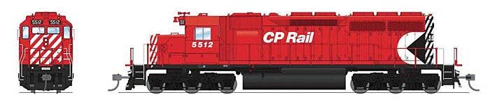 BLI - EMD SD40 Low Nose - Sound and DCC - Paragon4(TM) - Canadian Pacific #5512 (Action Red ...