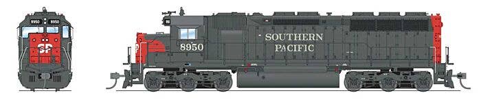 BLI - EMD SD45 Low-Nose - Sound & DCC - Paragon4(TM) - Southern Pacific #8956 (gray, red) - 187-7946