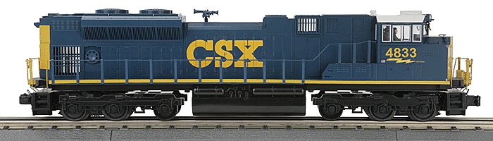 MTH - EMD SD70ACe - 3-Rail w/Proto-Sound 3.0 - RailKing(R) Imperial(TM) - CSX #4833 (Dark Future ...