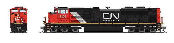 BLI - EMD SD70ACe - Standard DC - Stealth - Canadian National #8100 ...