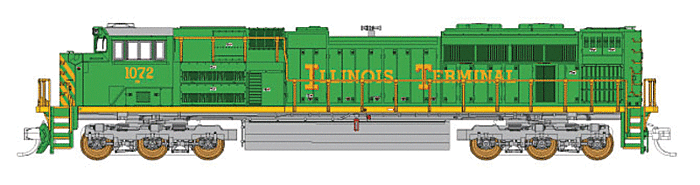 Fox Valley - EMD SD70ACe w/NS Details - Standard DC - Norfolk Southern #1072 (Illinois Terminal ...