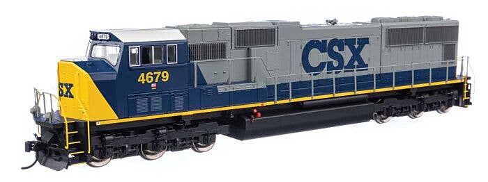 Walthers - EMD SD70M - ESU(R) Sound & DCC - CSX #4679 (YN2; yellow, gray, black, blue, white cab ...