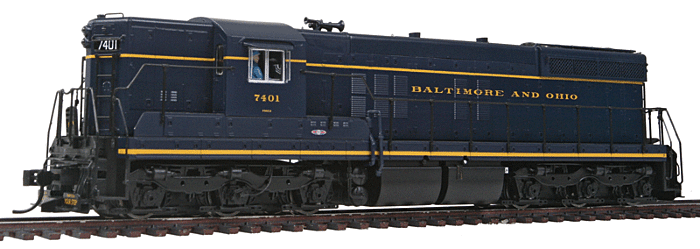 Walthers - EMD SD7 - Standard DC - Baltimore & Ohio #7401 (blue, yellow ...