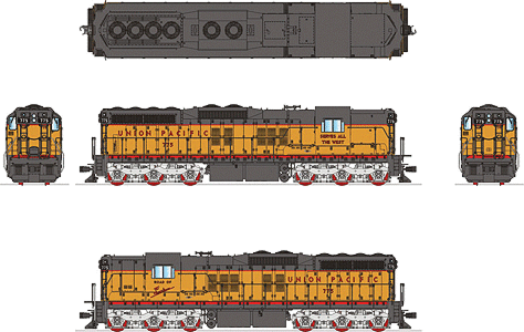 BLI - EMD SD7 w/Sound - Standard DC - Blue Line(TM) - Union Pacific ...
