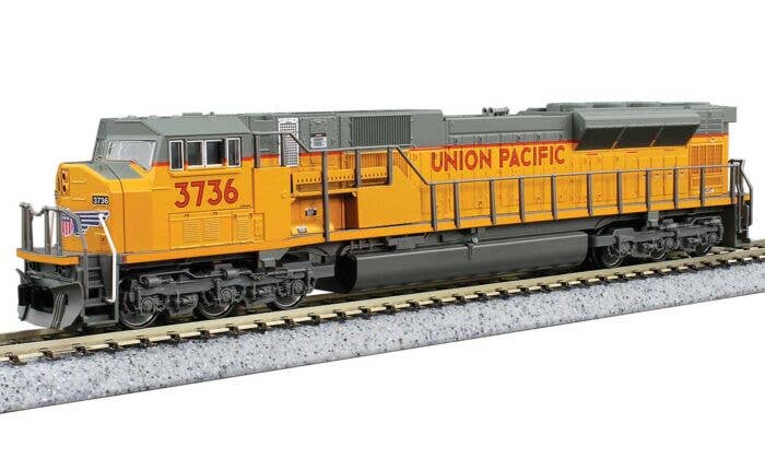 Kato - EMD SD90/43MAC - Sound and DCC - Union Pacific #3736 (Armour Yellow, gray, red) - 381 ...
