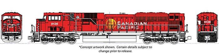 Kato - EMD SD90/43MAC - Sound and DCC - Canadian Pacific #9155 (red, white, gold) - 381-1765627S