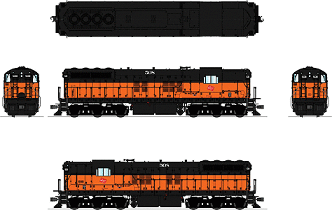 BLI - EMD SD9 w/Sound - Standard DC - Blue Line(TM) - Milwaukee Road #508 - 187-5020