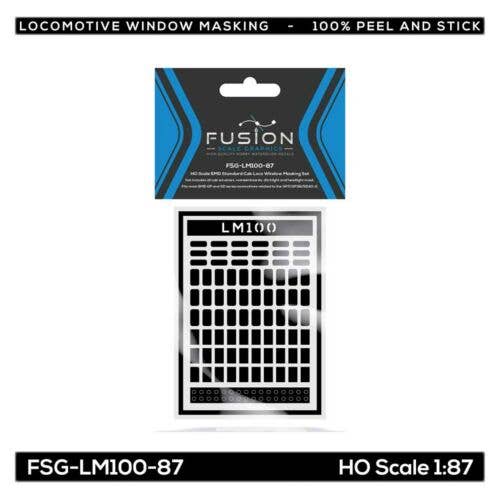 FUSION - EMD Standard Cab Locomotive Window Masking Set - 320-120100