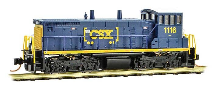 MicroTrain - EMD SW1500 - Standard DC - CSX #1116 (blue, yellow, Boxcar Logo) - 489-98600101