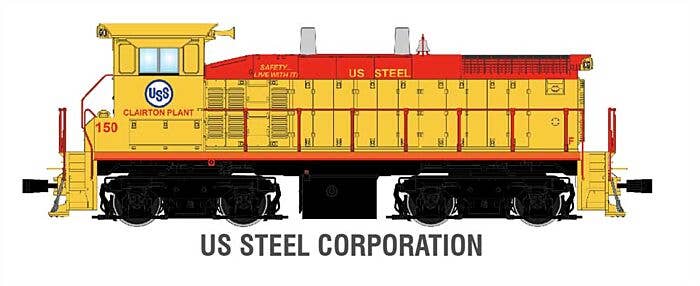 BLI - EMD SW1500 w/Sound & DCC - Paragon2(TM) - US Steel #150 (yellow ...