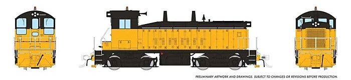 Rapido - EMD SW9 - Standard DC - Painted, Unlettered (yellow, black ...