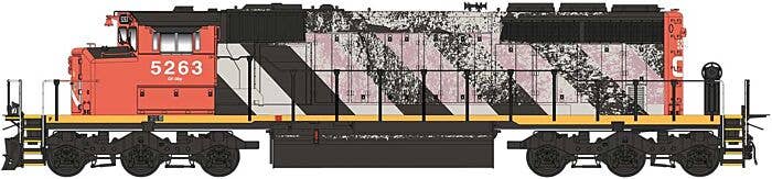 Intermount - EMD/GMDD SD40-2W - Sound and DCC - Canadian National (Weathered, Stripe Scheme ...