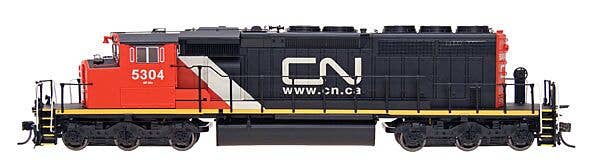 Intermount - EMD/GMDD SD40-2W w/DCC - Canadian National (black, white, red, Website Logo) - 85-49303