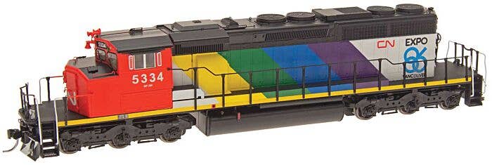 Intermount - EMD/GMDD SD40-2W w/DCC - Canadian National #5334 (black, white, red; Rainbow Expo ...