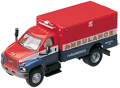 Boley - Emergency - 2003 GMC Topkick 2-Axle EMS Ambulance - Red Top w ...