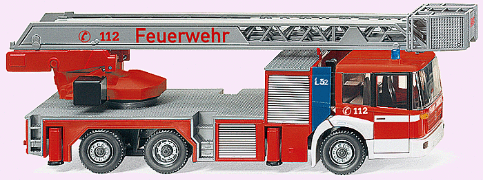 Wiking - Emergency Mercedes-Benz Econic - Metz DLK 23-12 Fire Ladder ...