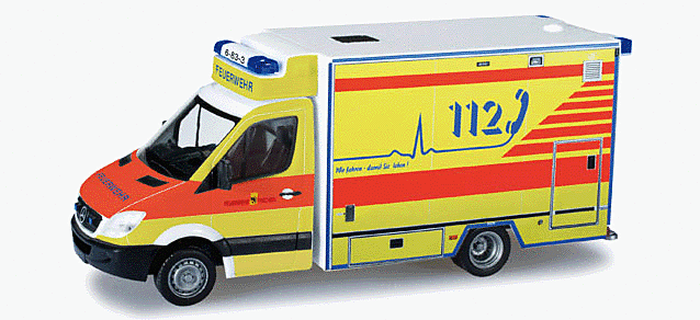 Herpa - Emergency Mercedes-Benz Sprinter Ambulance - Assembled ...