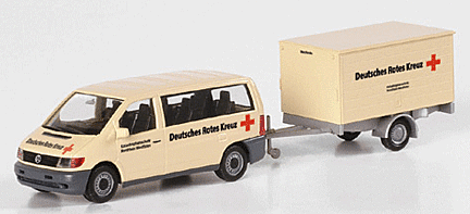 Herpa - Emergency - Red Cross Vehicles - Mercedes Benz - Vito Personel ...