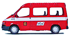 Preiser - Emergency Vehicle Ford Transit - Fire Brigade - 590-35020