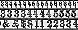 NJ Intl - Etched numbers - 525-319