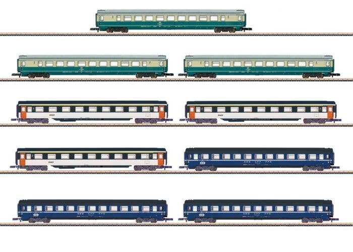 Marklin - Eurofima Passenger 9-Car Set - Ready to Run - Exclusiv - DB ...