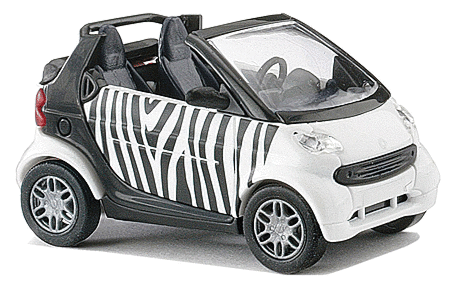 Busch - European Automobile - Smart Fortwo Cabrio Zebra - 189-48974