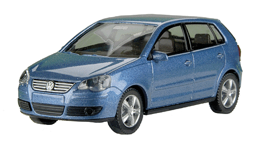 Wiking - European Automobile - VW Polo - Blue Metallic - 781-3440