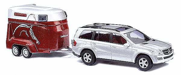 Busch - European SUV Mercedes-Benz GL-Klasse - With Horse Trailer - 189 ...