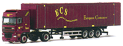 Herpa - European Trucks - DAF - 95 XF SSC 1-Axle Cabover w/3-Axle ...
