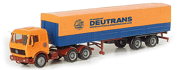 Herpa - European Trucks - Mercedes Benz 3-Axle Cabover - w/Euro Canvas ...