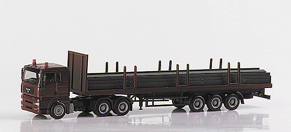 Herpa - European Trucks - Tractor/Trailer - MAN TG-A XL 3-Axle Cabover ...