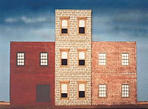 Wht Ground - False-Front Buildings Factory w/Loading Dock - 771-6009