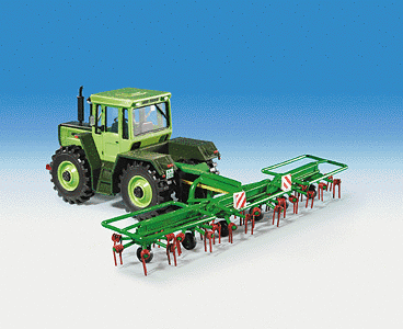 Kibri - Farm Machinery - Tractors - Mercedes 4x4 - w/Hay Tedder (Rake ...