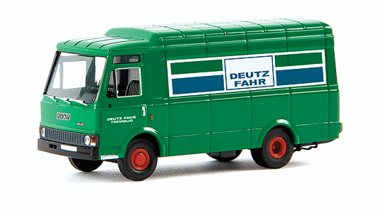 Brekina - Fiat Zeta Cargo Van - Assembled - Deutz Fahr (green, white ...