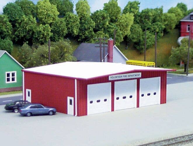 Pikestuff - Fire Station - Kit - Red 7 x 5-1/2" 17.5 x 14cm - 541-192