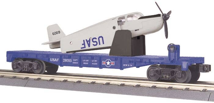 MTH - Flatcar with Airplane Load - 3-Rail - Ready to Run - RailKing - U ...