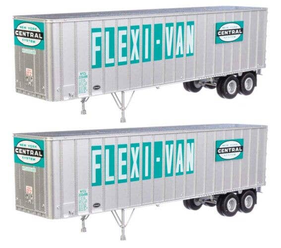 Walthers - Flexi-Van 40' Trailer 2-Pack - Assembled - New York Central ...