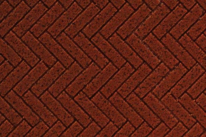 Chooch - Flexible Herringbone Dark Red Brick Sheet - Large for HO, S ...