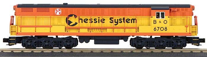 MTH - FM H24-66 Trainmaster - Scale 3-Rail - Unpowered - RailKing(R) - Chessie System #6708 ...
