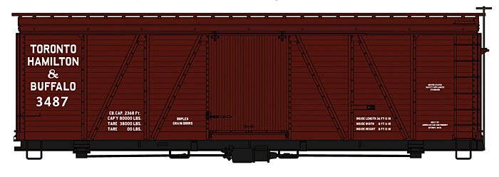 Accurail - Folwer 36' Wood Boxcar - Kit - Toronto, Hamilton & Buffalo ...