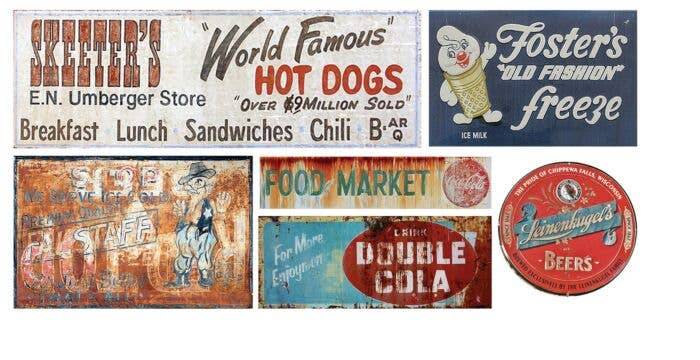 T2 Decals - Food Sign Decals - Set #3 - 721-HOFOOD003