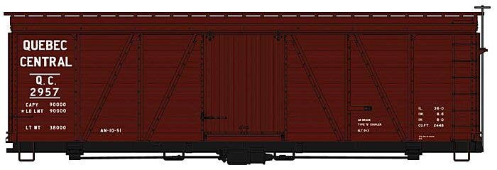 Accurail - Fowler 36' Wood Boxcar - Kit - Quebec Central 297 (Boxcar ...