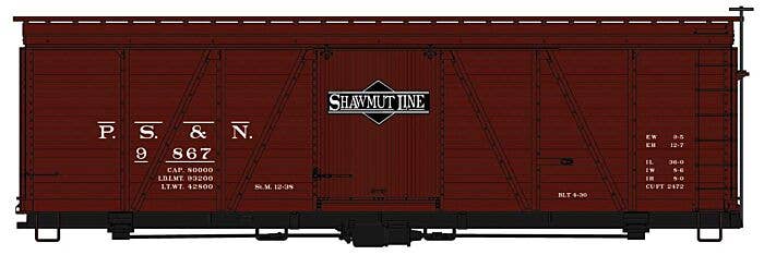 Accurail - Fowler 36' Wood Boxcar - Kit - Pittsburgh, Shawmut ...