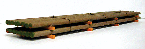 JWD - Freight Car Load - 45' Scale Large Steel Rod Load on Wood ...