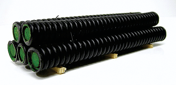 JWD - Freight Car Load - Large Corrugated Plastic Pipe Load - 372-11429