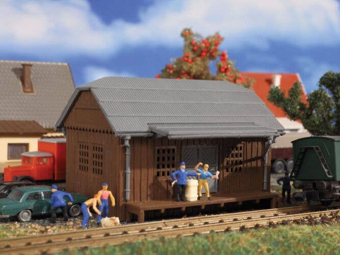 Vollmer - Freight Shed (Goods Shed) - Kit - 2-5/8 x 2-7/8 x 1-3/4" 6.6 ...