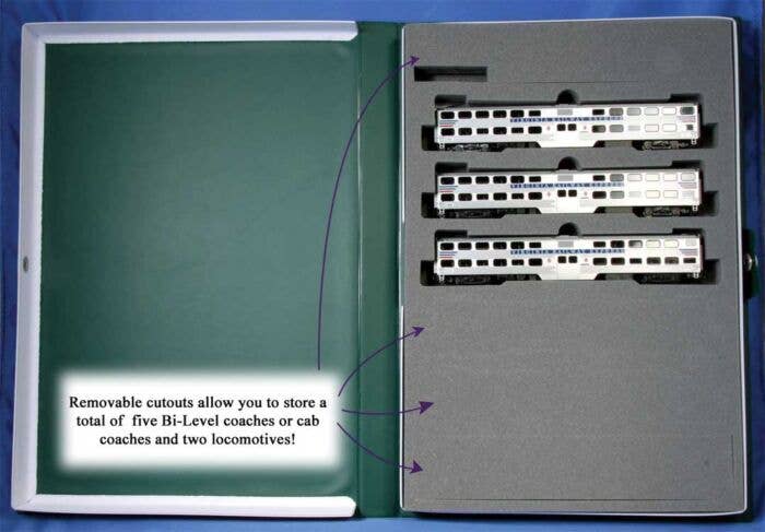 Kato - Gallery Bi-Level Commuter Train 3-Car Set, Bookcase Box, DCC Lighting - Read - Virginia ...